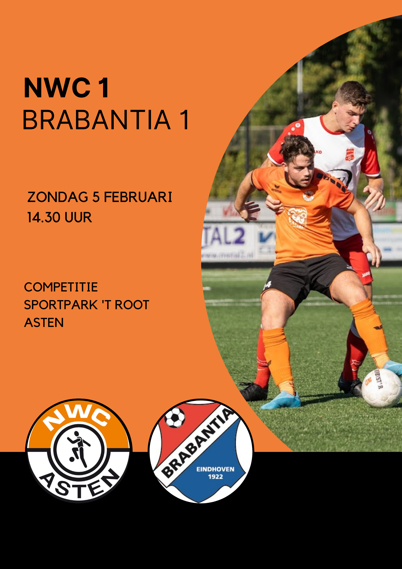 Tandeloos NWC te laat wakker tegen Brabantia | Voetbalvereniging N.W.C ...