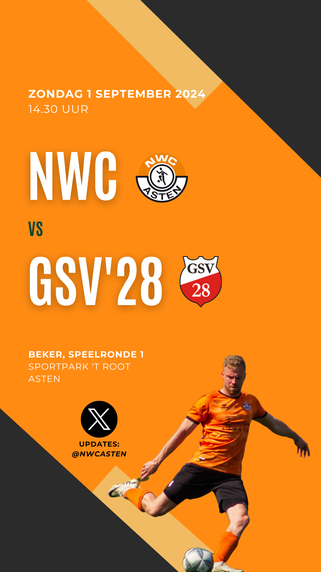 NWC trapt bekerseizoen af tegen GSV'28 | Voetbalvereniging N.W.C. Asten