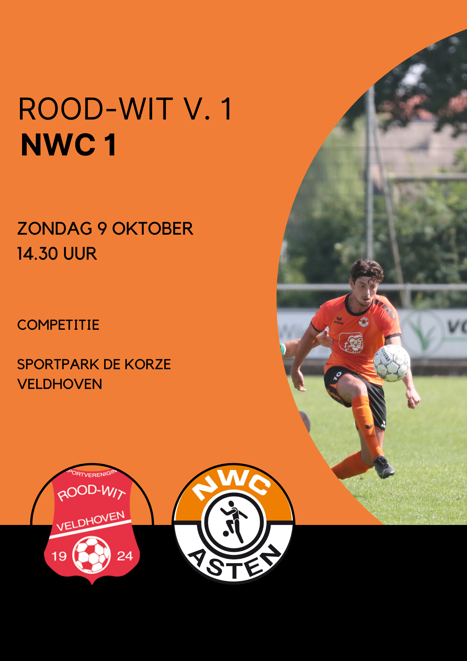 NWC na rust langs Rood-Wit Veldhoven | Voetbalvereniging N.W.C. Asten